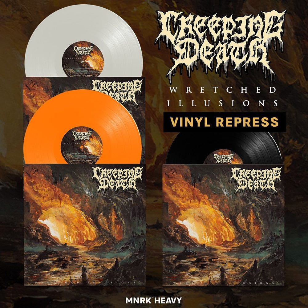 NEW CREEPING DEATH WRETCHED ILLUSIONS VINYL REPRESS SHIPPING NOW