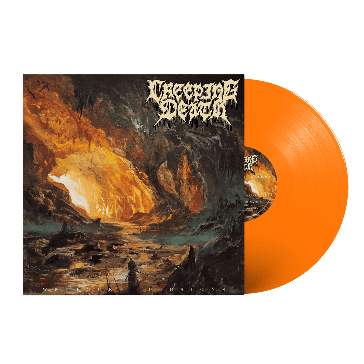 Creeping Death Official Label Store | Wretched Illusions Orange Vinyl